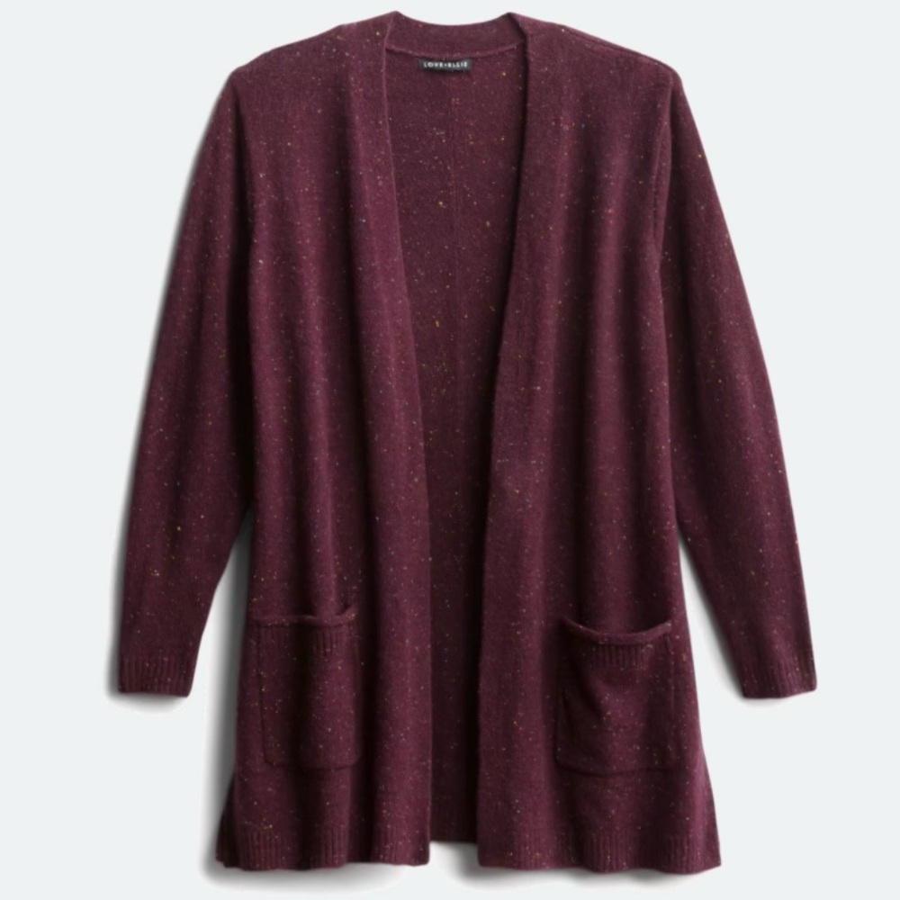 Love Ellie Wells Confetti Cardigan 1x Dark Purple - Gem